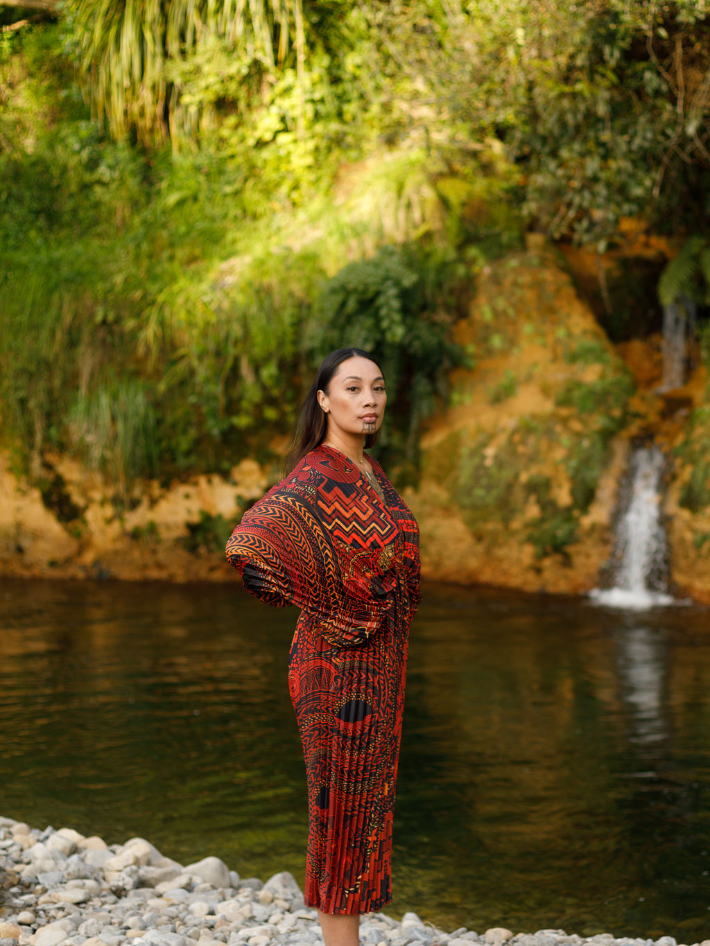 Haeata Pleated Dress | Mahuika [Final Sale] – Waiapu Road